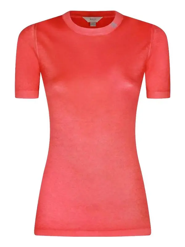 Malo Tavolozza Short-sleeve Cashmere Sweater - Red