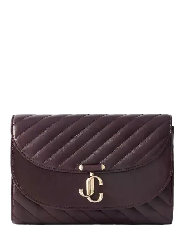 JIMMY CHOO Quilted Leather Clutch - Purple