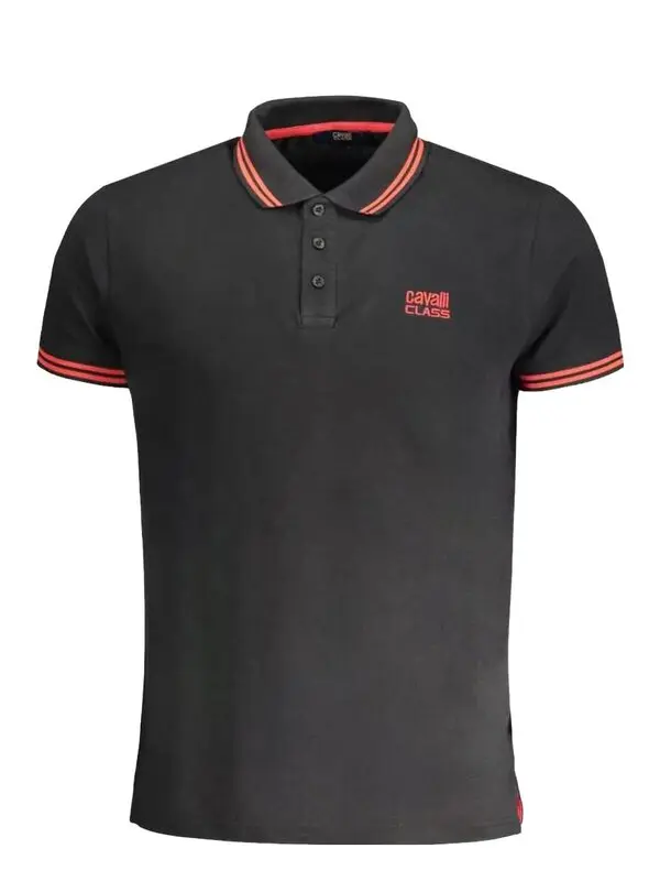 Roberto Cavalli Embroidered-logo Polo Shirt - Black