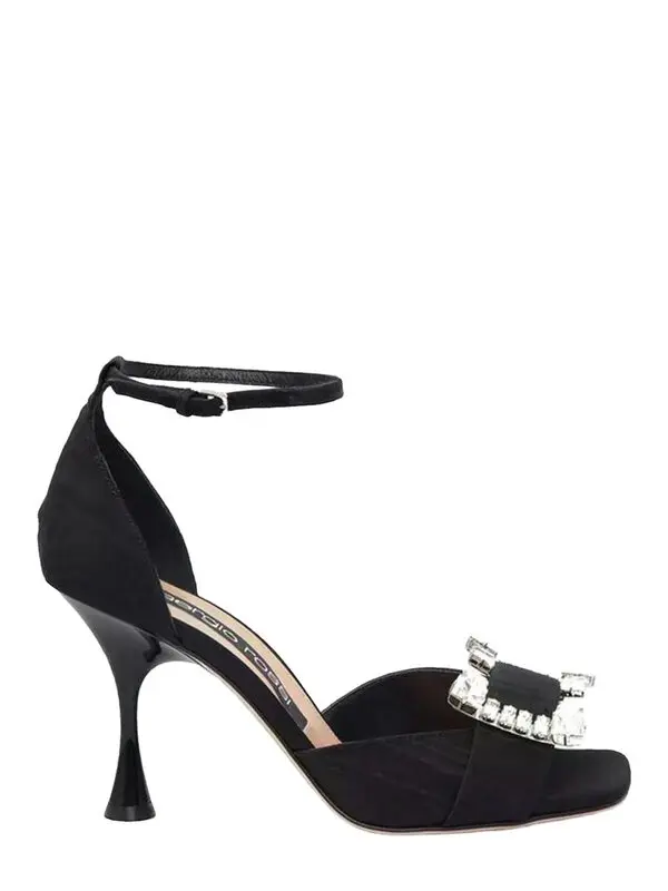 SERGIO ROSSI Crystal-embellished Stiletto Sandals - Black