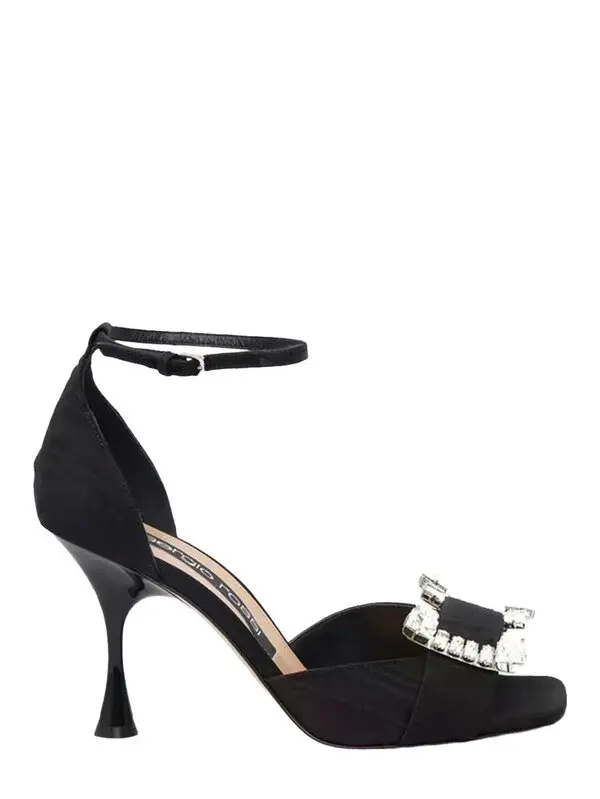 SERGIO ROSSI Crystal-embellished Stiletto Sandals - Black