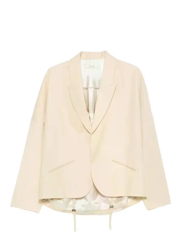 6397 Drawstring-detail Blazer - Neutrals