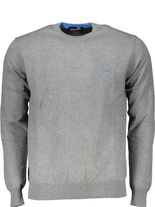 HARMONT & BLAINE Crew-neck Cotton Sweater - Grey