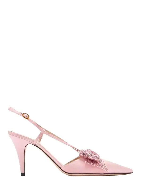 Valentino Garavani Crystal-embellished Bow Pumps - Pink