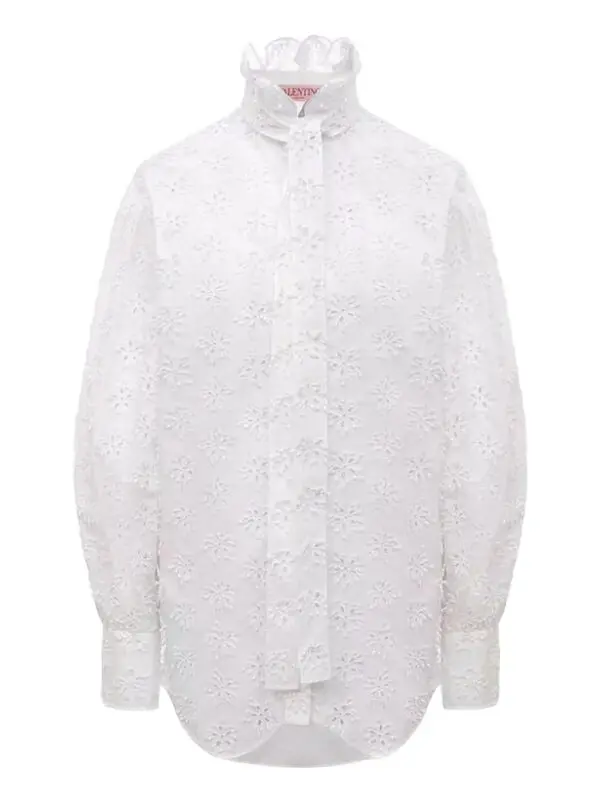 Valentino Garavani Broderie Anglaise Shirt - White