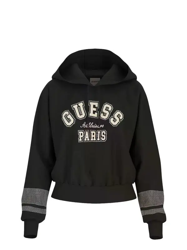 Guess Printed Hoodie - Black