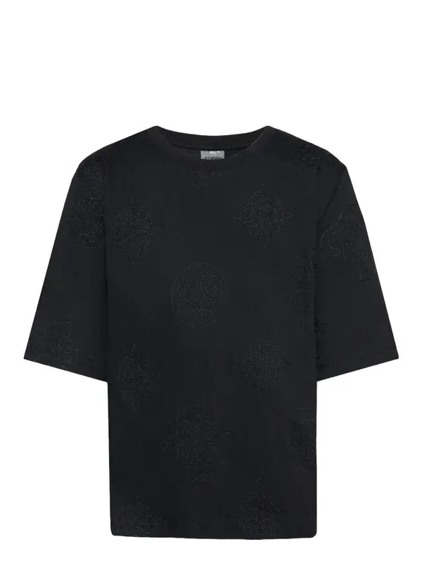 Guess Short-sleeve Patterned T-shirt - Black