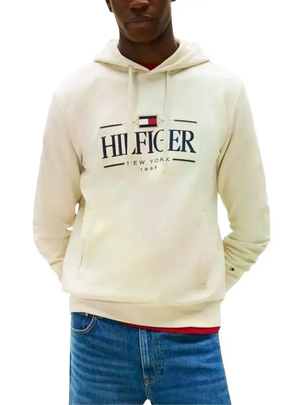 Tommy Hilfiger Logo-print Hoodie - Neutrals