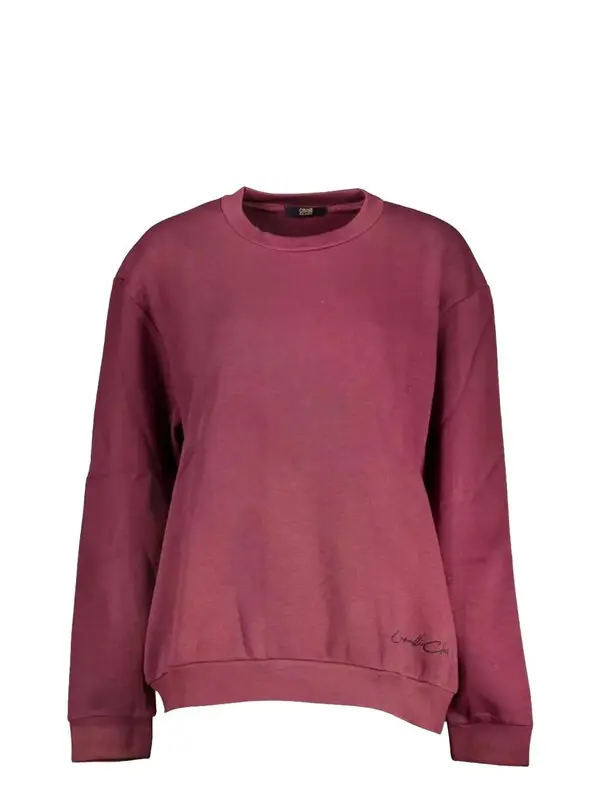 Roberto Cavalli Embroidered Logo Crew-neck Sweatshirt - Purple