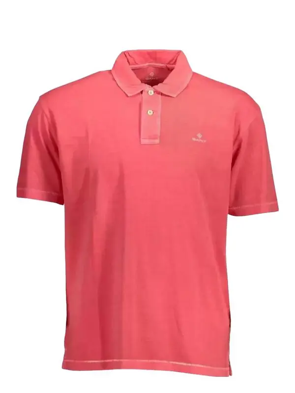 Gant Logo-embroidered Short-sleeve Polo Shirt - Pink
