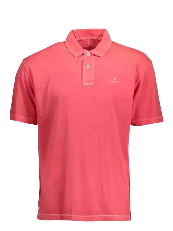 Gant Logo-embroidered Short-sleeve Polo Shirt - Pink