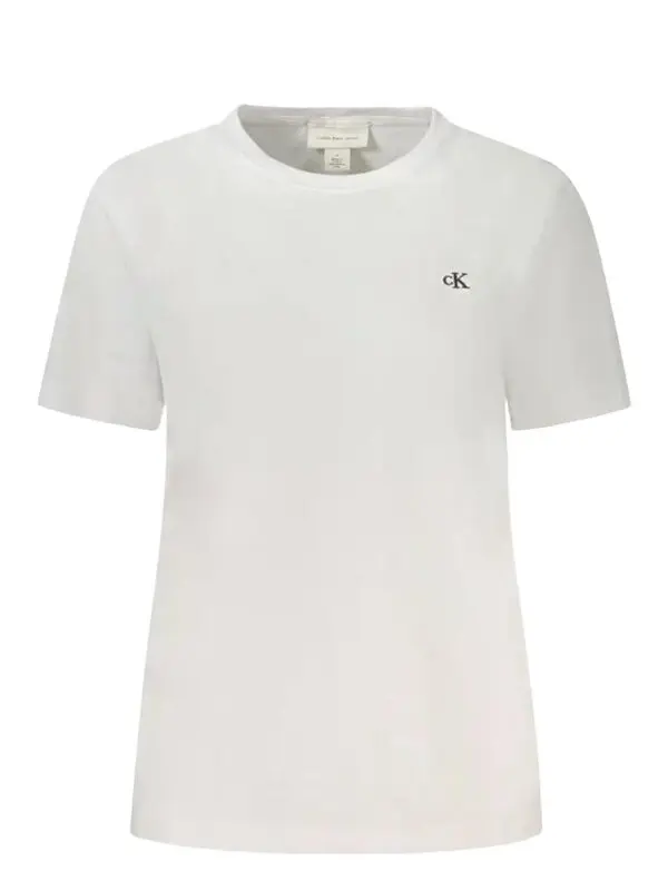 Calvin Klein Logo-embroidered T-shirt - White