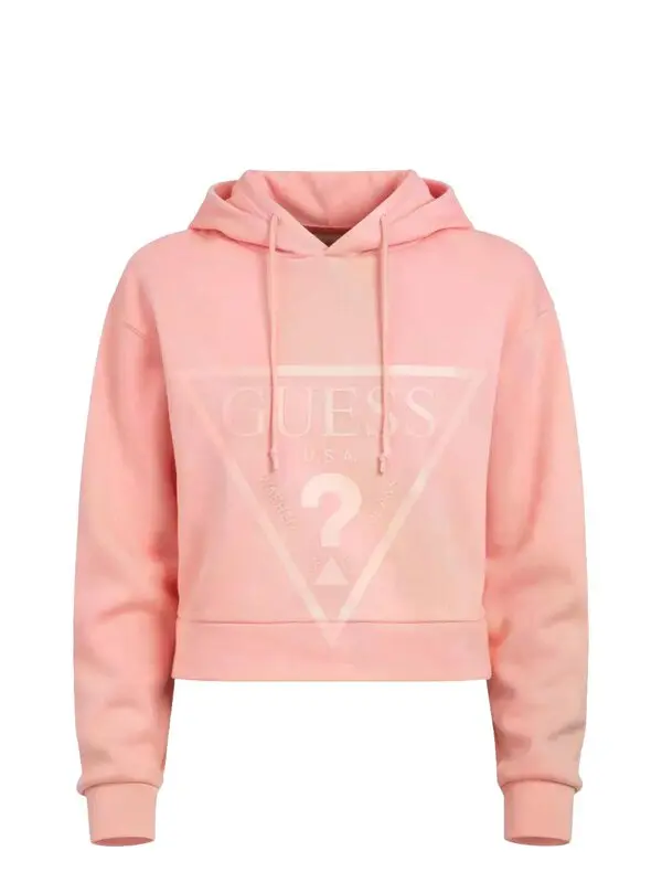Guess Logo-print Hoodie - Pink