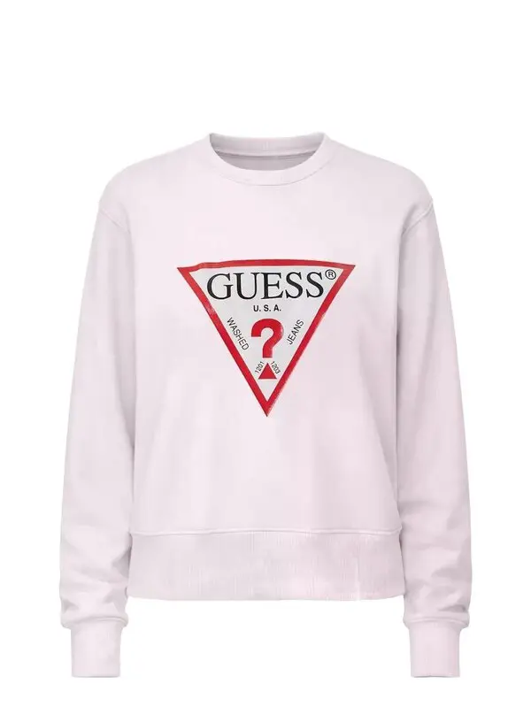 Guess Sweatshirt With Logo Detail - Pink