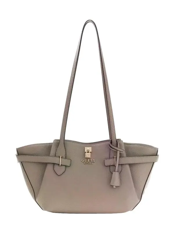 Guess Padlock Detail Shoulder Bag - Brown