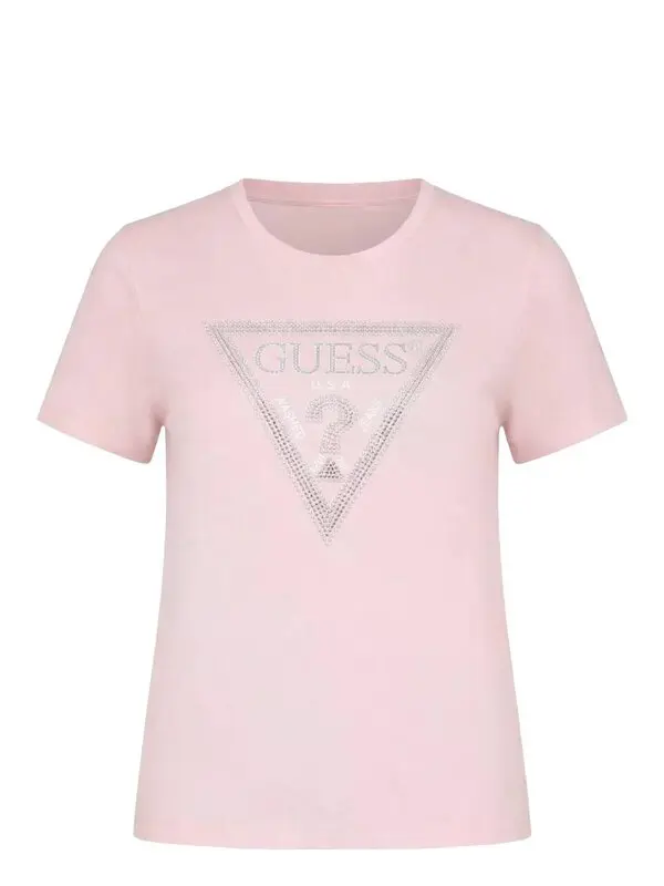 Guess Logo-embellished T-shirt - Pink