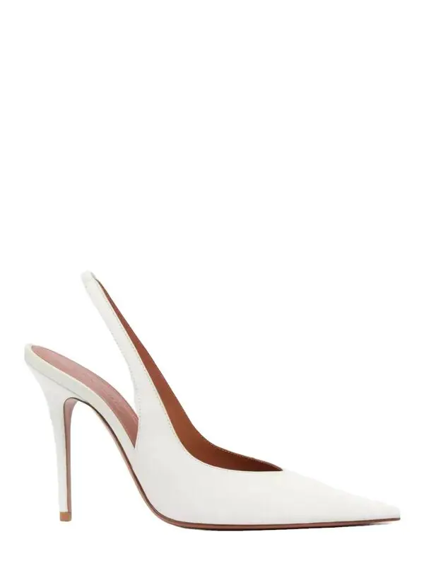 Amina Muaddi Anok Slingback Sandals - White