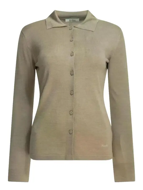 Max Mara Button-up Collared Cardigan - Neutrals