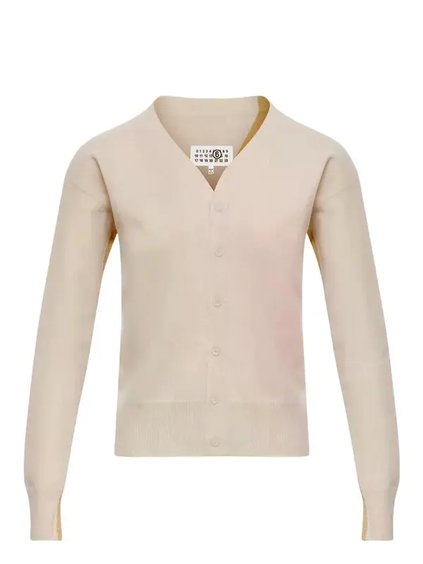 MAISON MARGIELA V-neck Buttoned Cardigan - Neutrals