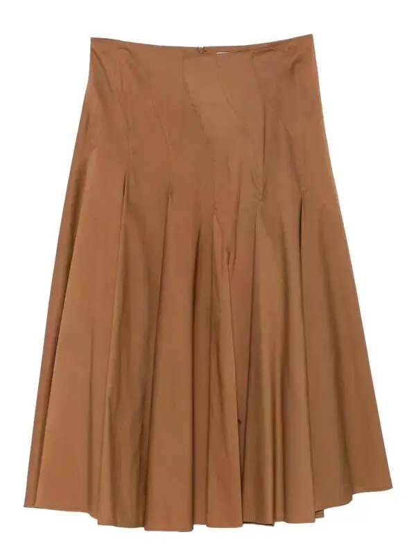 SEMICOUTURE Sabella Pleated Skirt - Brown