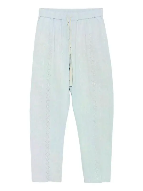 SEMICOUTURE Embroidered Trousers - Blue