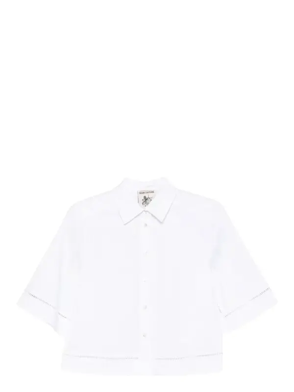 SEMICOUTURE Madelaine Short-sleeve Shirt - White