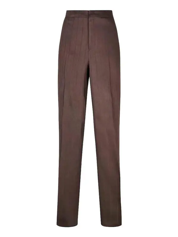 Tagliatore Pinstriped Trousers - Brown