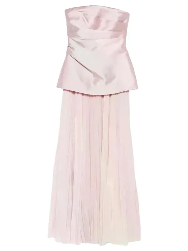 Solace London Claudette Pleated Maxi Dress - Pink