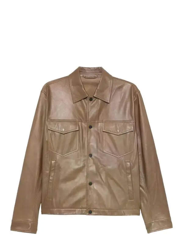 Emporio Armani Press-stud-fastening Jacket - Brown