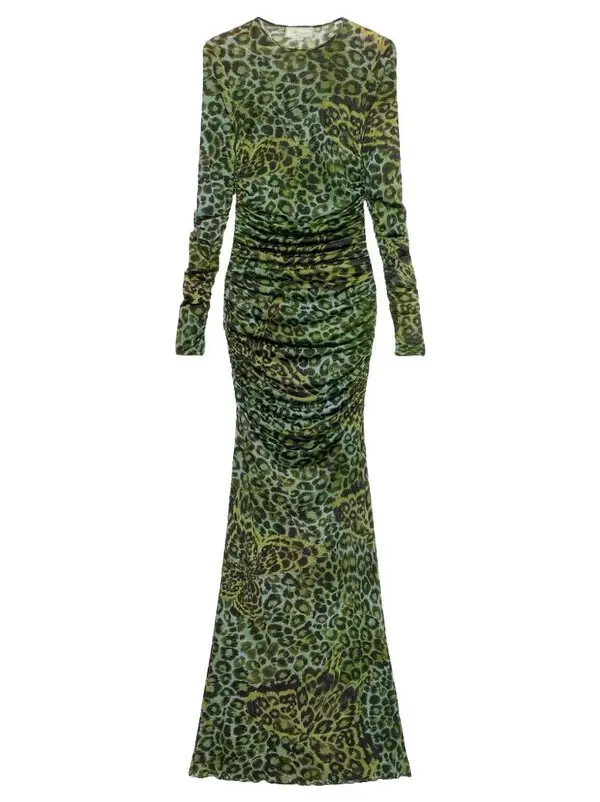 Blumarine Long-sleeve Maxi Dress - Green
