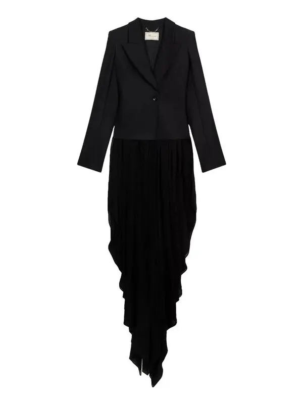 Blumarine Single-breasted Asymmetric-hem Blazer - Black