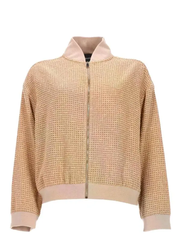 Fabiana Filippi Textured-finish Zip-up Bomber Jacket - Neutrals