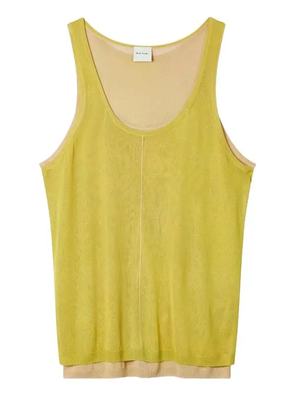 Paul Smith Double-layered Sleeveless Top - Yellow