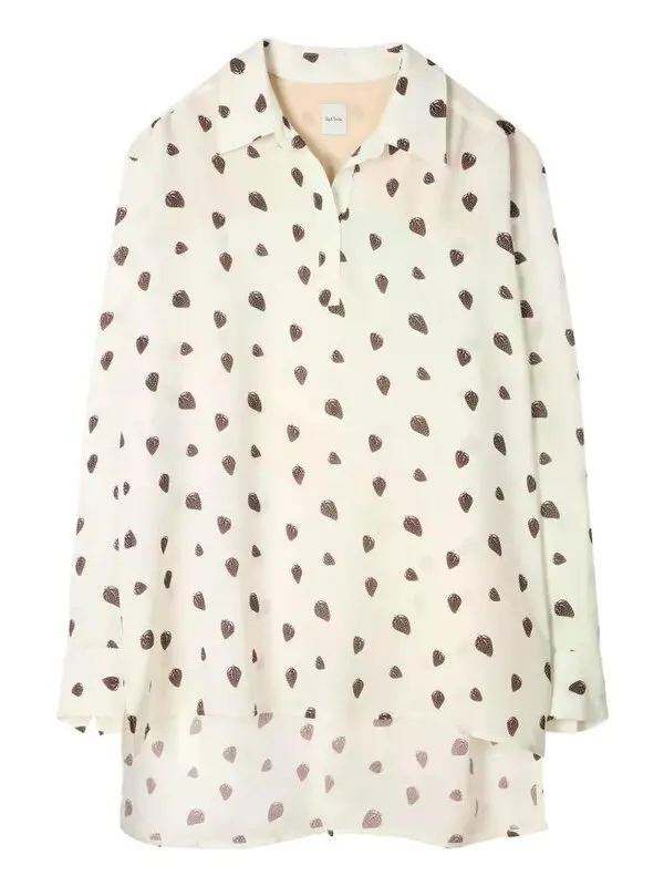 Paul Smith Strawberry-print Blouse - Neutrals
