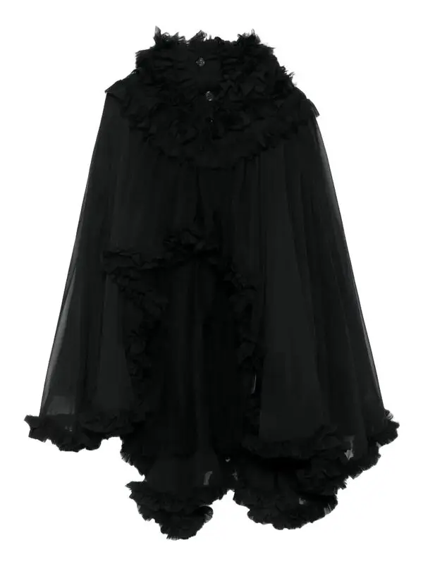 Noir Kei Ninomiya Asymmetric Cape - Black
