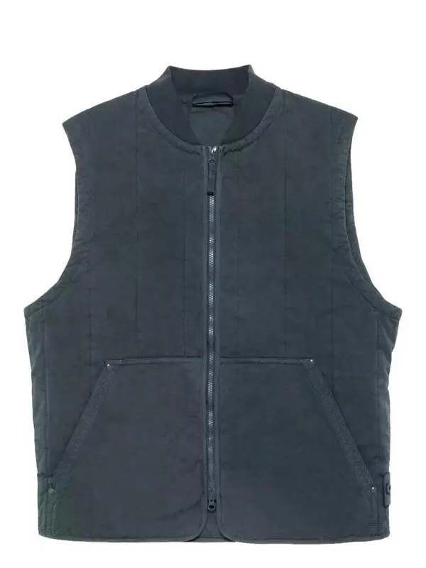 Stone Island Quilted Zip Gilet - Blue