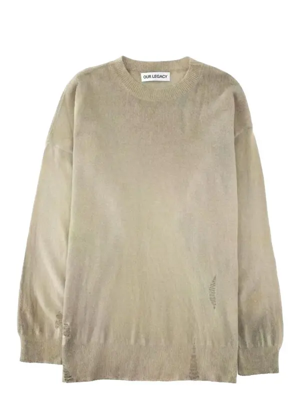 Our Legacy Spray-dye Distressed Sweater - Neutrals