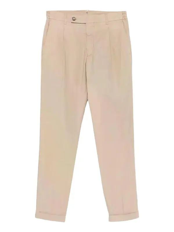 BERWICH Pleated Cuffed Trousers - Neutrals