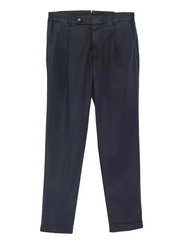 BERWICH Cuffed Pleated Trousers - Blue