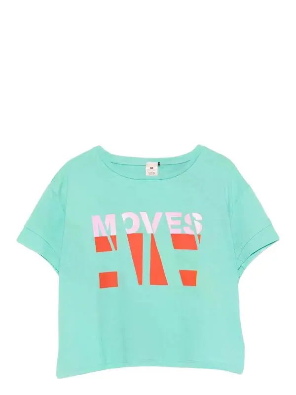 Elisabetta Franchi Graphic-print Cropped T-shirt - Green
