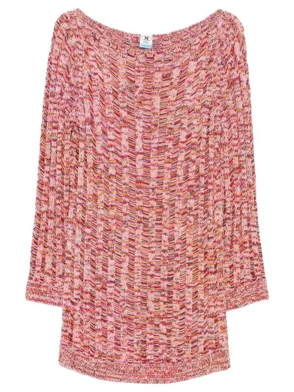 Missoni Long-sleeve Knitted Mini Dress - Pink
