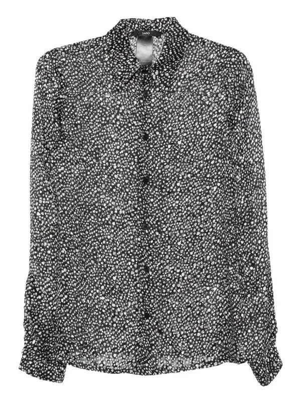 SAPIO Speckle-pattern Shirt - Black