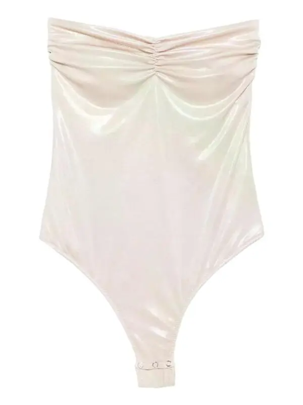 LE RJTANGE Ruched Sweetheart Top - Neutrals