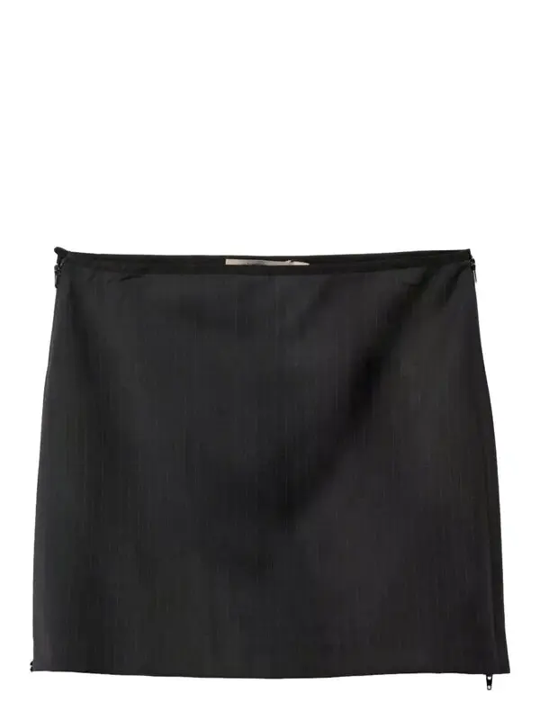 Paloma Wool Lumieti Pinstripe Mini Skirt With Zip Detail - Grey