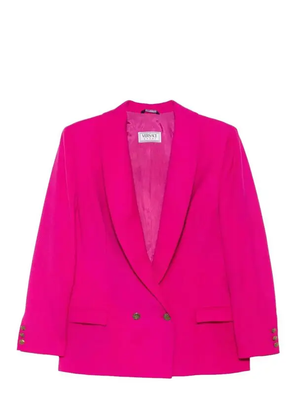 Versace 1990s Double-breasted Blazer - Pink
