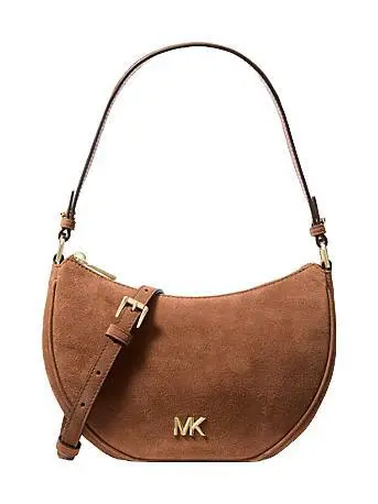 Michael Kors Kyla Small Suede Convertible Pochette - Brown