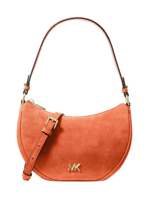 Michael Kors Kyla Small Suede Convertible Pochette - Orange