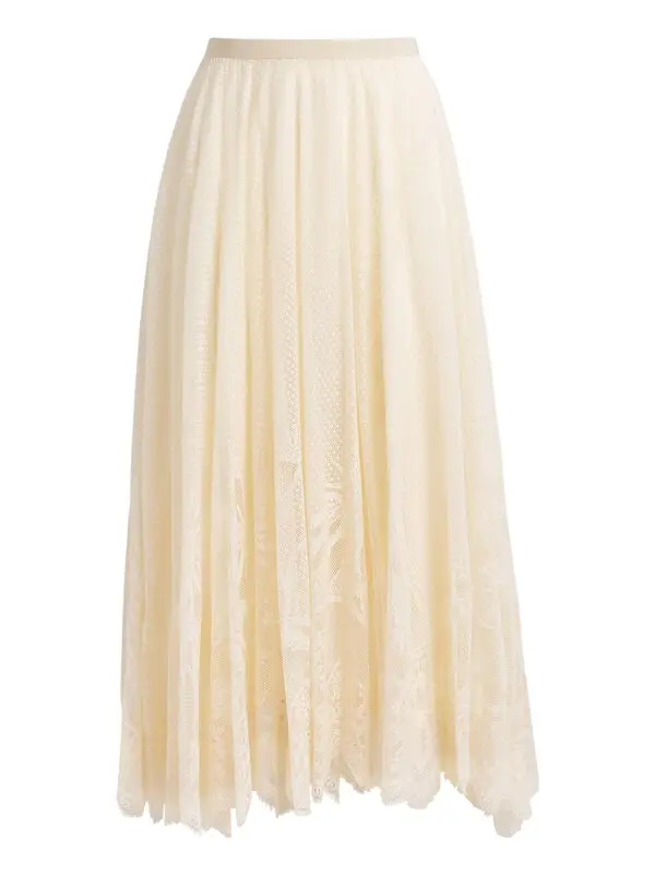 Fabiana Filippi Cotton-blend Lace Midi Skirt - Ivory