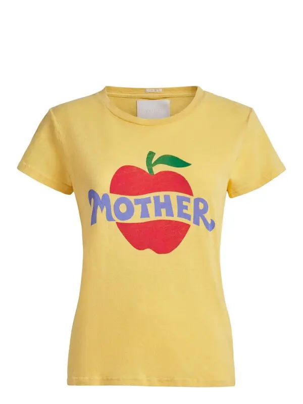 MOTHER Cotton-linen The Lil Sinful T-shirt - Yellow