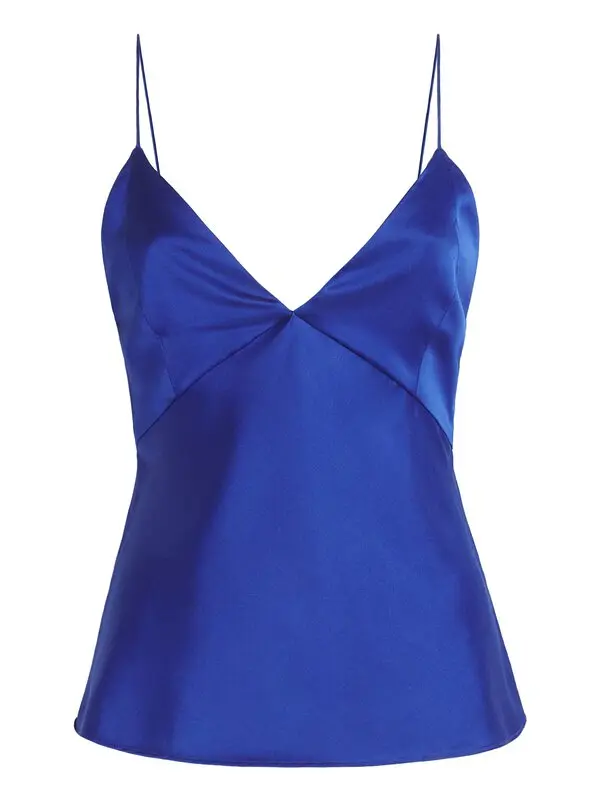 Alice + Olivia Satin Milta Cami Top - Blue